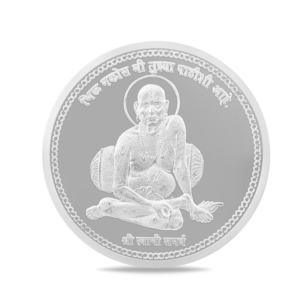 Shree Swami Samarth Silver Coin 10gm - Chandukaka Saraf
