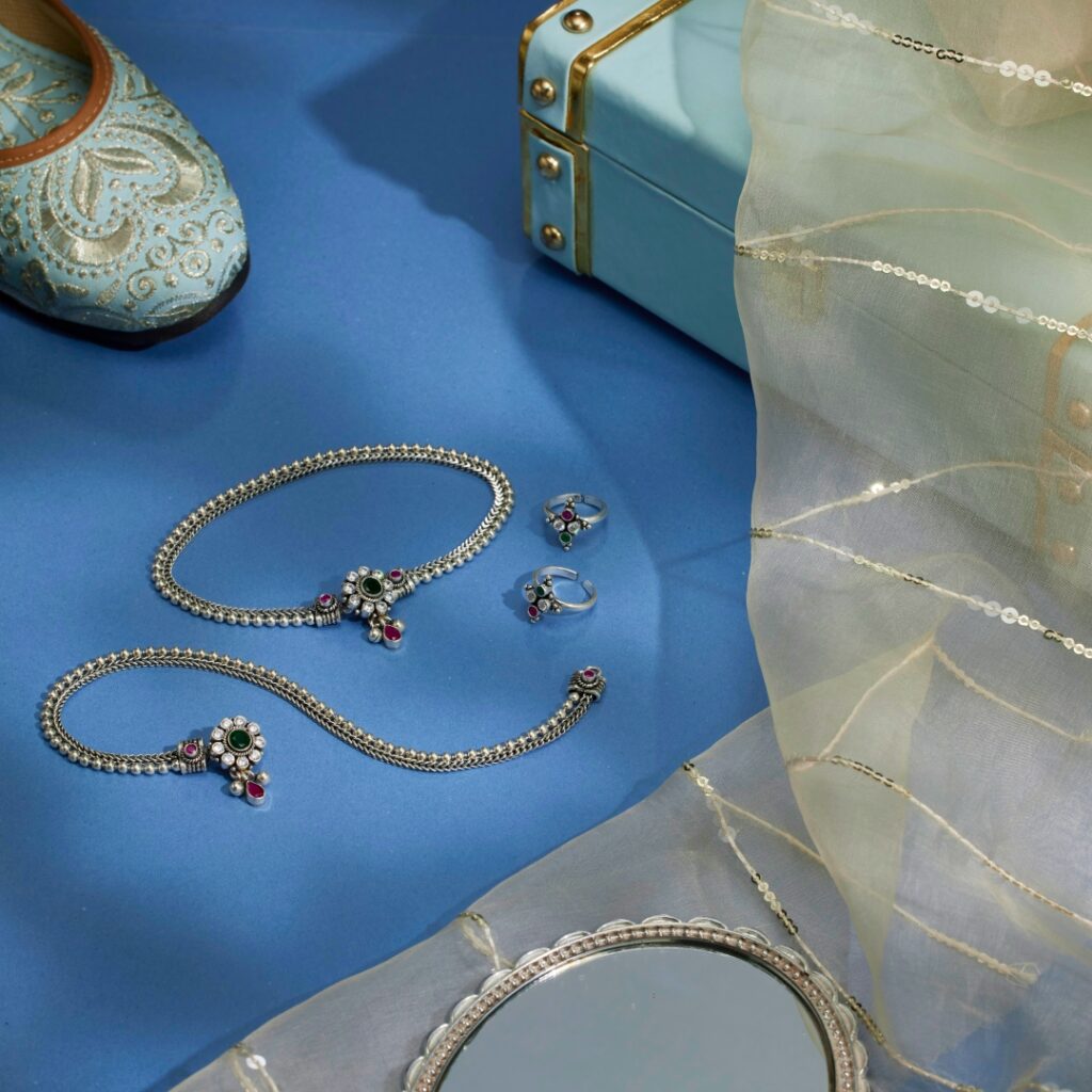 Riya Silver Anklet & Toe Ring - Chandukaka Saraf
